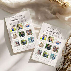 Birthday Boy Guessing Game, Editable Party Games for Him, Printable ...
