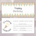 Editable Birthday Coupon Template Printable happy Birthday Gift ...