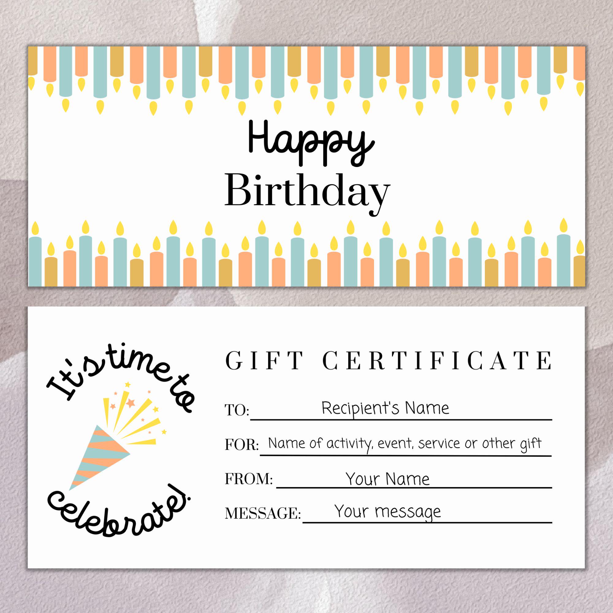 Free Printable Happy Birthday Coupon Template - Printable Templates