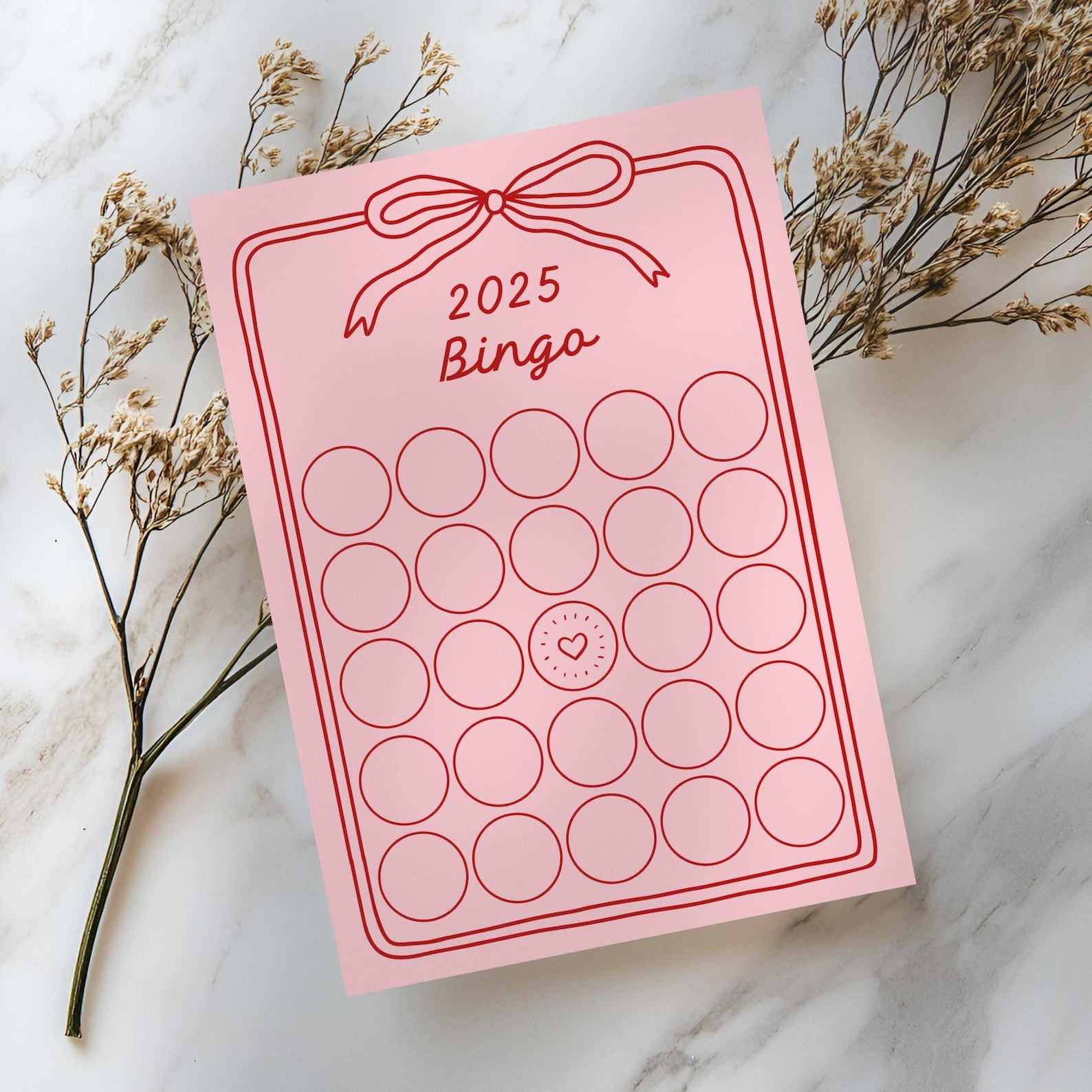 New Years Bingo Card, 2025 Vision Board Bingo Template, Coquette NYE ...