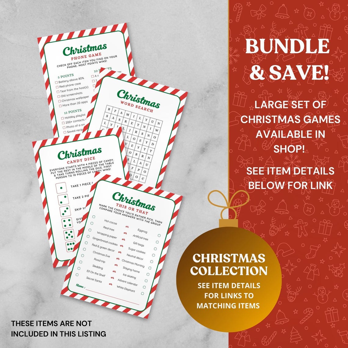 Guess the Price Christmas Game, Editable Christmas Guessing Game ...
