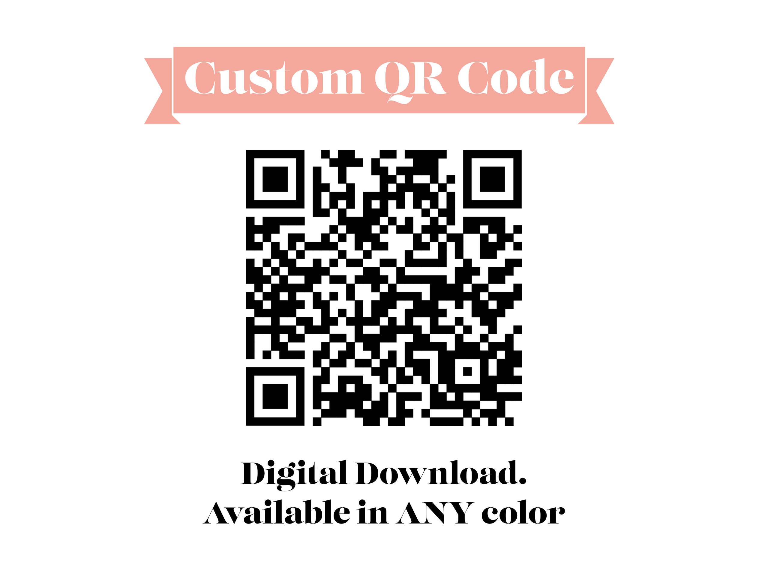 Custom QR Code, Transparent Background, QR Code for Sign, Website ...