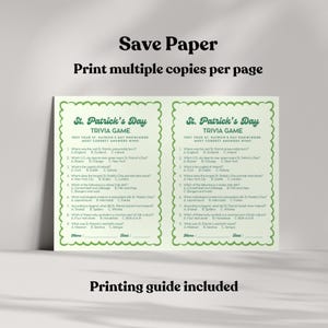 St Patricks Trivia Game, Printable St Paddys Party Game for Adults, Fun ...