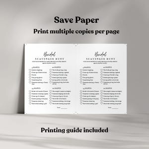 Bridal Scavenger Hunt Game, Fun Bachelorette Party Template, Bridal ...