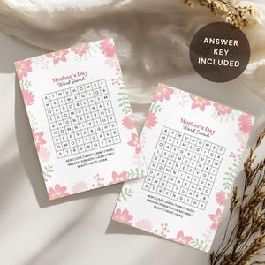 Mothers Day Word Search Game, Printable Mothers Day Brunch Activity ...