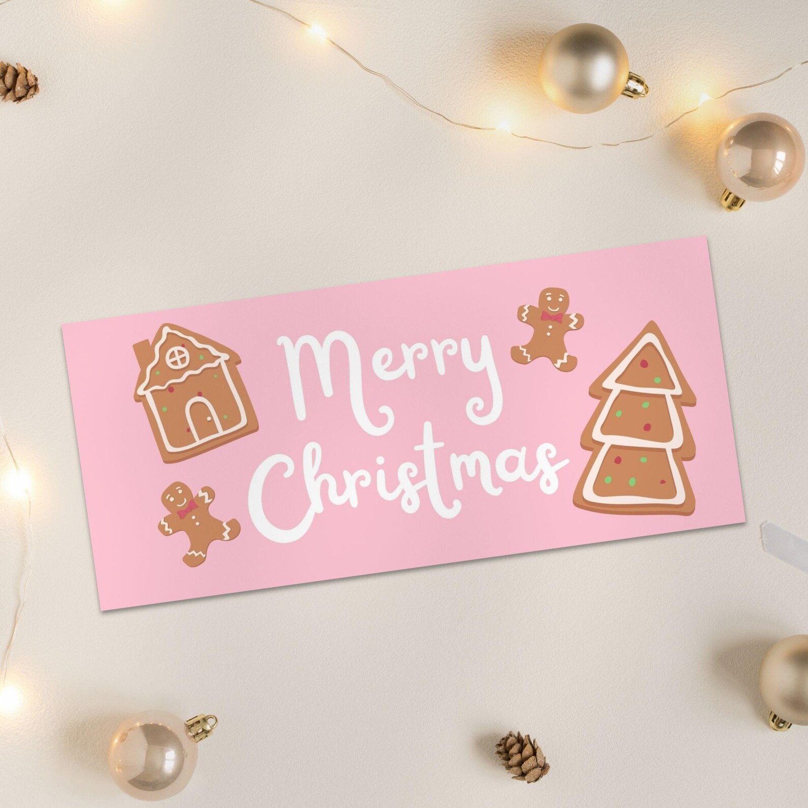 Christmas Gift Coupon Template, Editable Pink Gingerbread Certificate ...