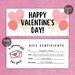 Valentines Gift Certificate Template, Valentine Coupons, Galentines Day ...