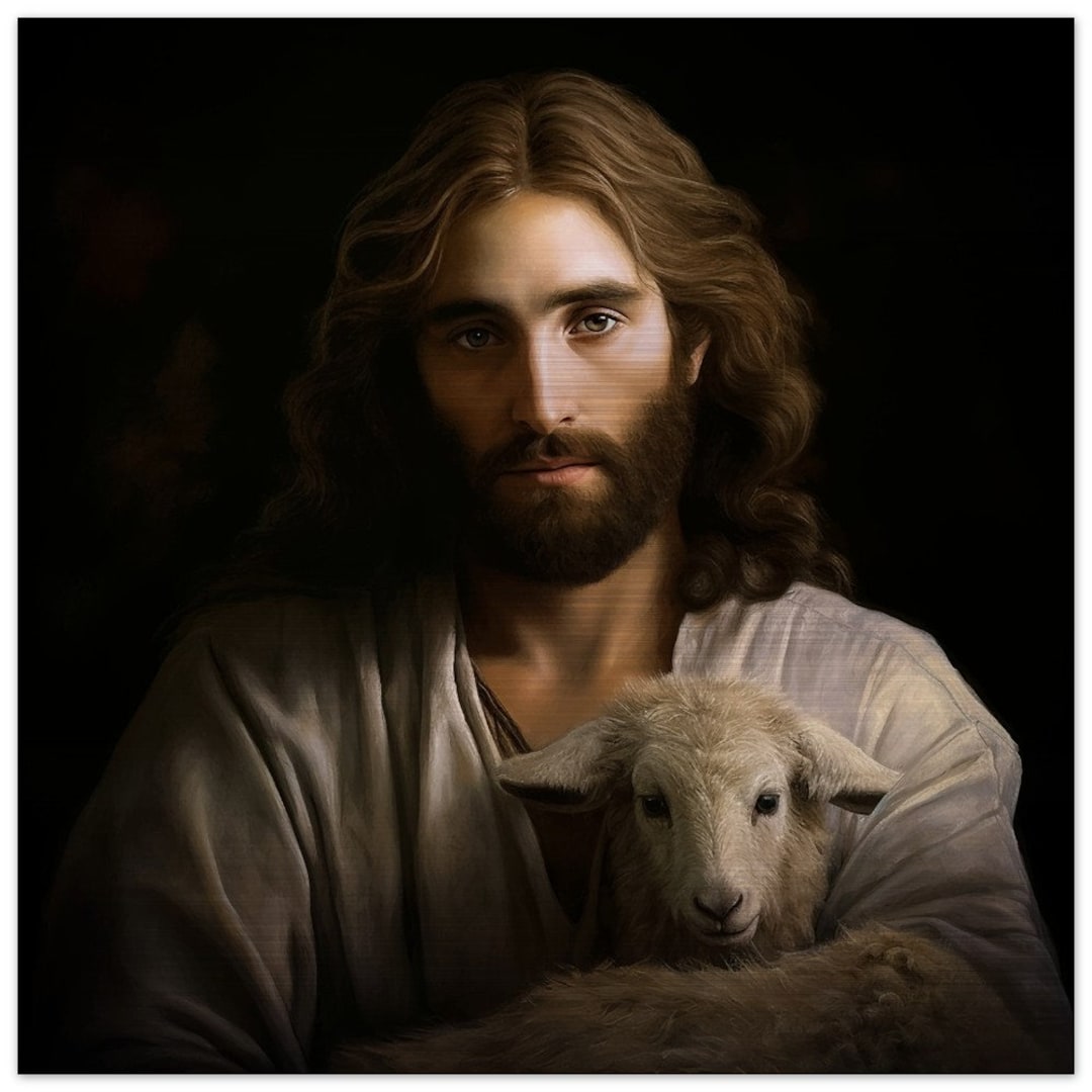 Holy Good Shepherd Jesus Christ Icon Brushed Aluminum - Etsy