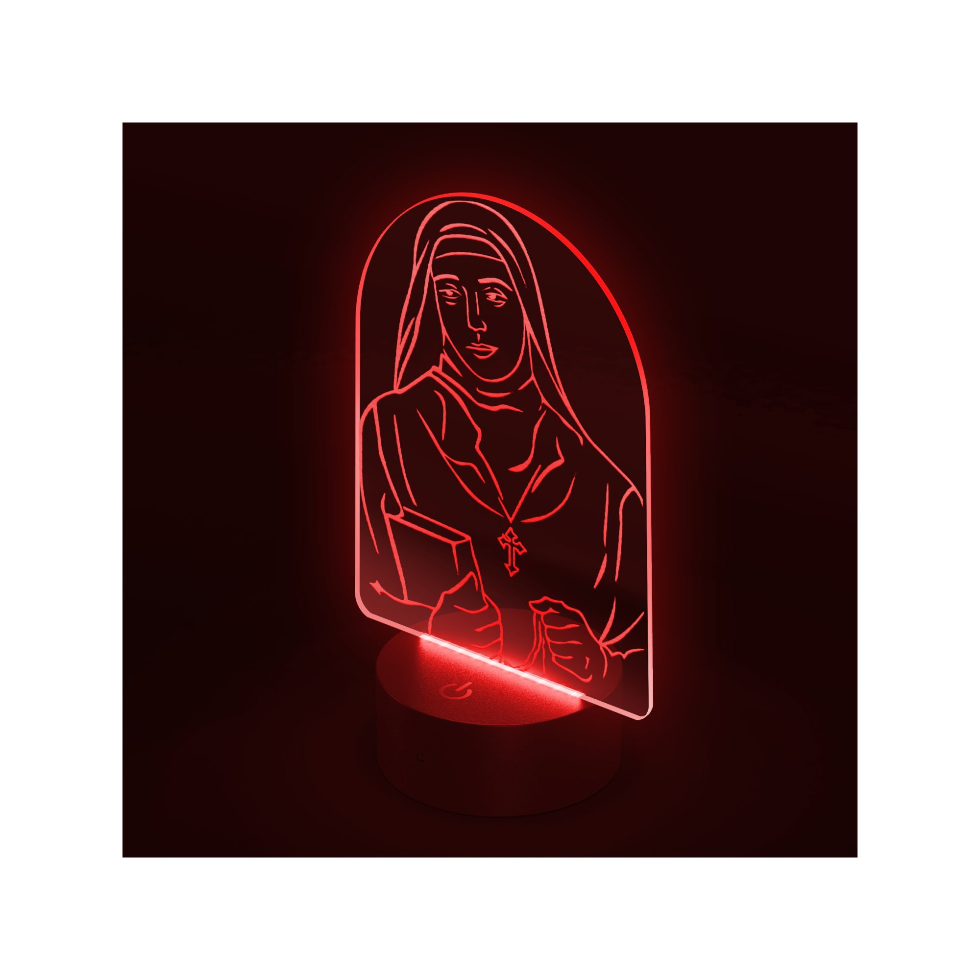St Rafqa Laser-etched Acrylic Icon, Also Known as Saint Rafka and Saint ...
