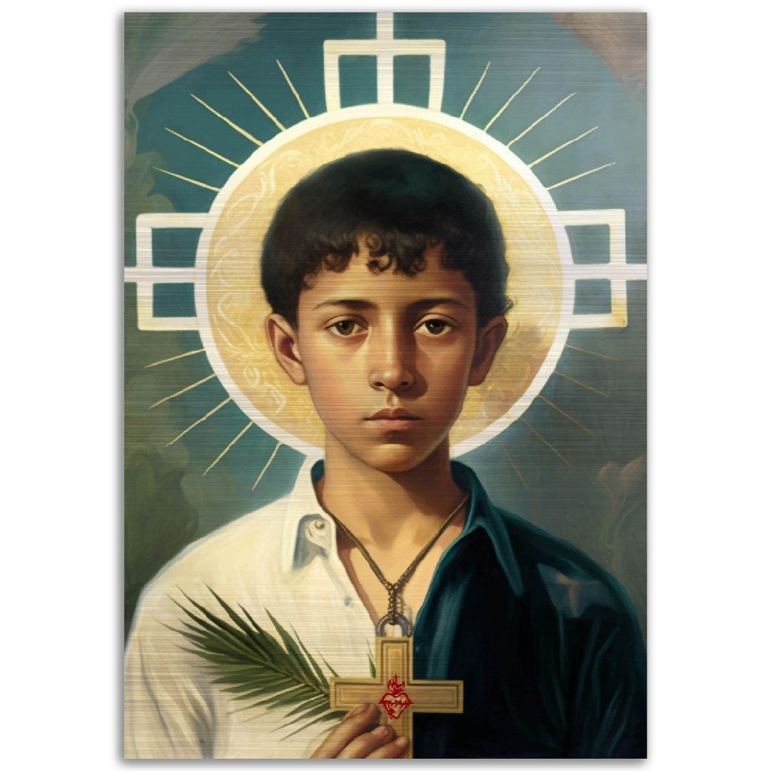 St José Sánchez Del Río, Martyr - Brushed Aluminum Icon - Jose Luis ...
