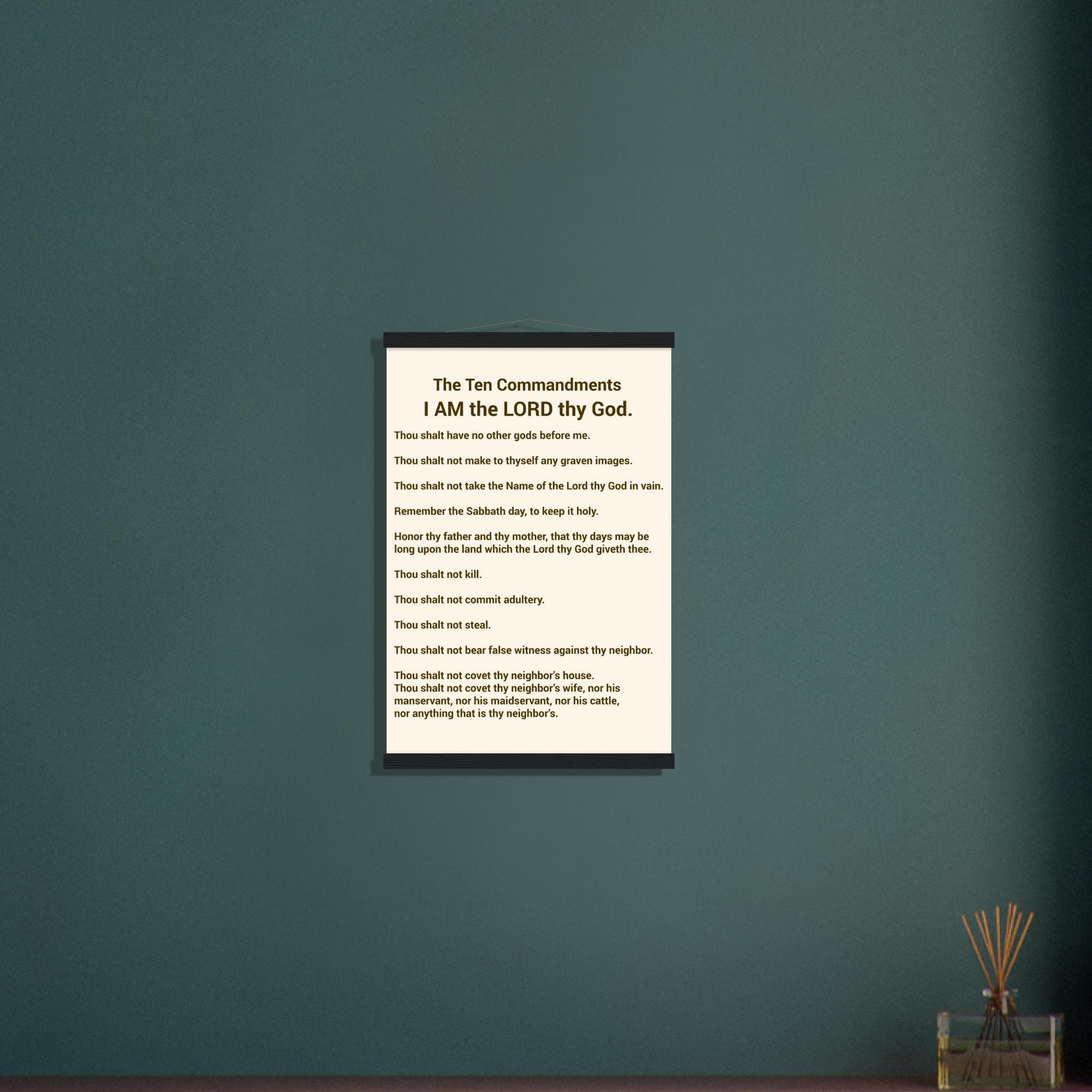 Ten Commandments 10 Classic Matte Paper Poster With Hanger Texas SB10 ...