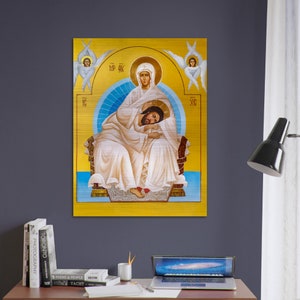 Mother of Humility Brushed Aluminum Icon Eastern Oriental Christian ...