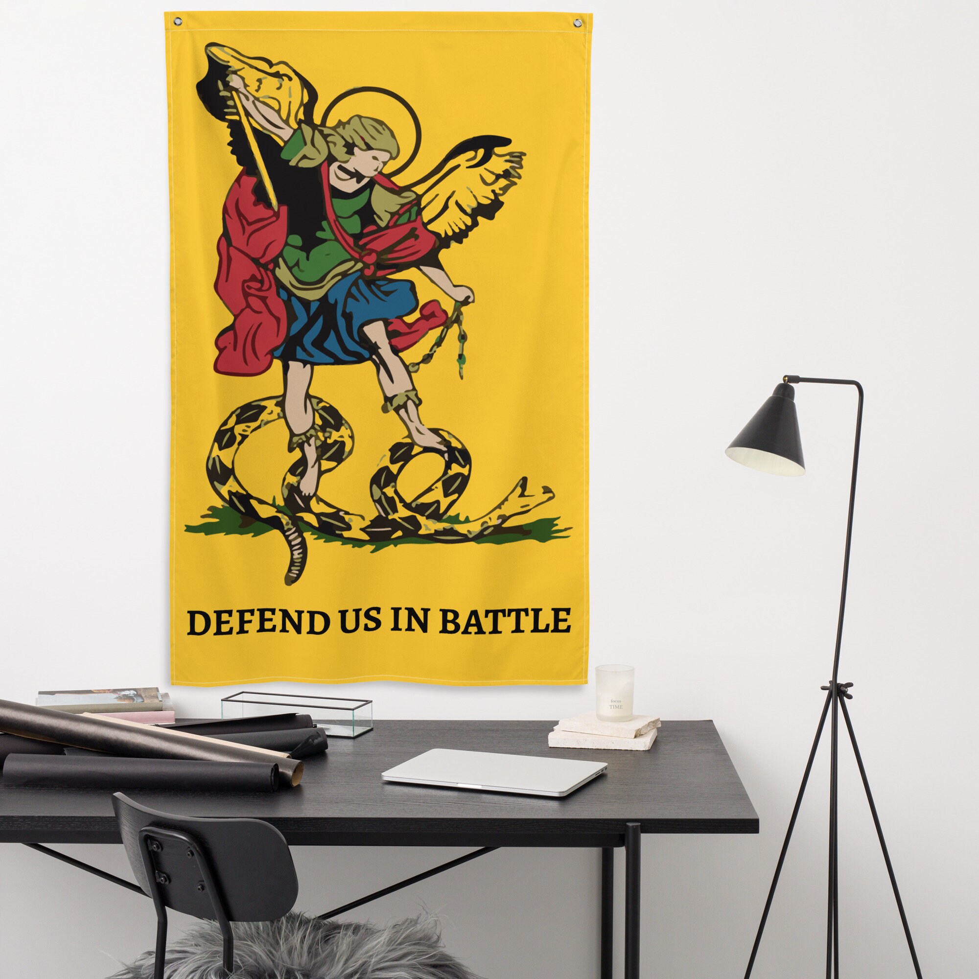 Holy Michael, the Archangel, Defend Us in Battle. Flag - Gadsden Flag ...