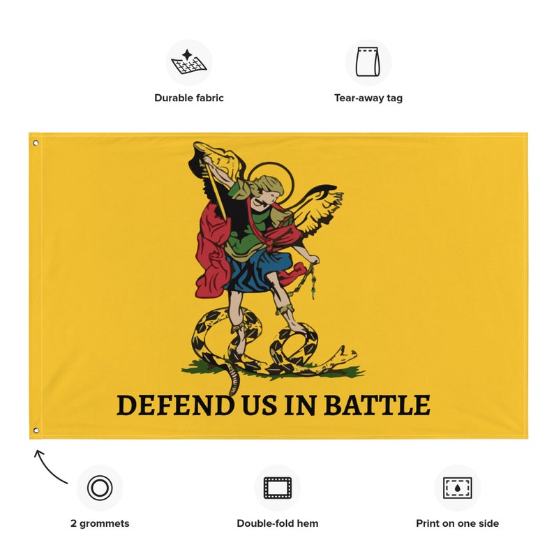 Holy Michael, the Archangel, Defend Us in Battle. Flag - Gadsden Flag ...