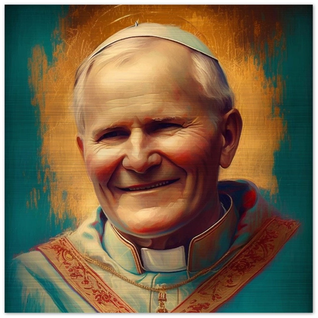 Prayer to Pope St. John Paul II Brushed Aluminum Icon Papa San Juan ...
