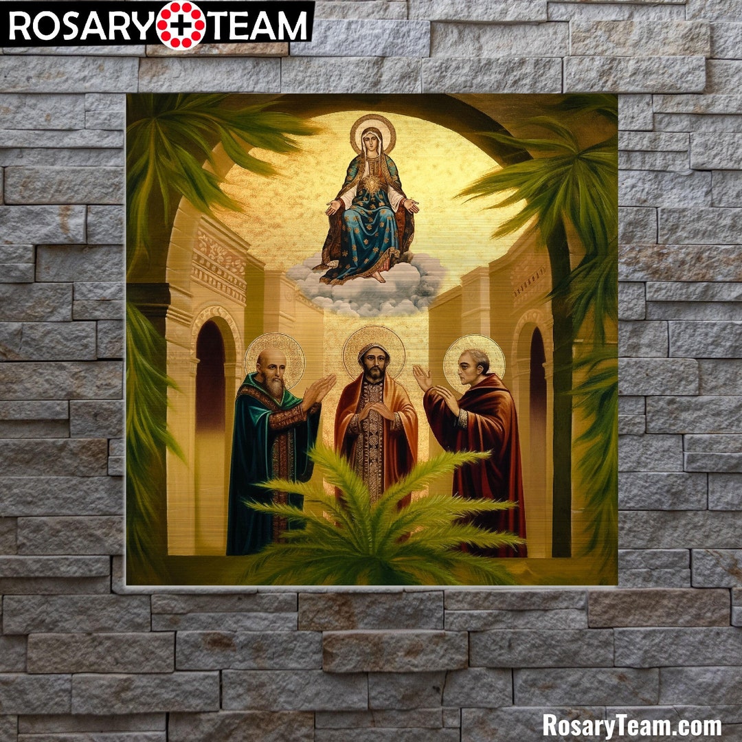 The Massabki Brothers Maronite Martyrs With Our Lady Virgin Mary ...