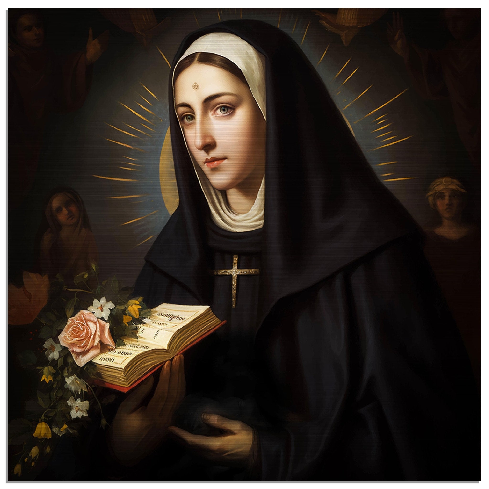 Saint Rita of Cascia Brushed Aluminum Icon Santa Rita - Etsy