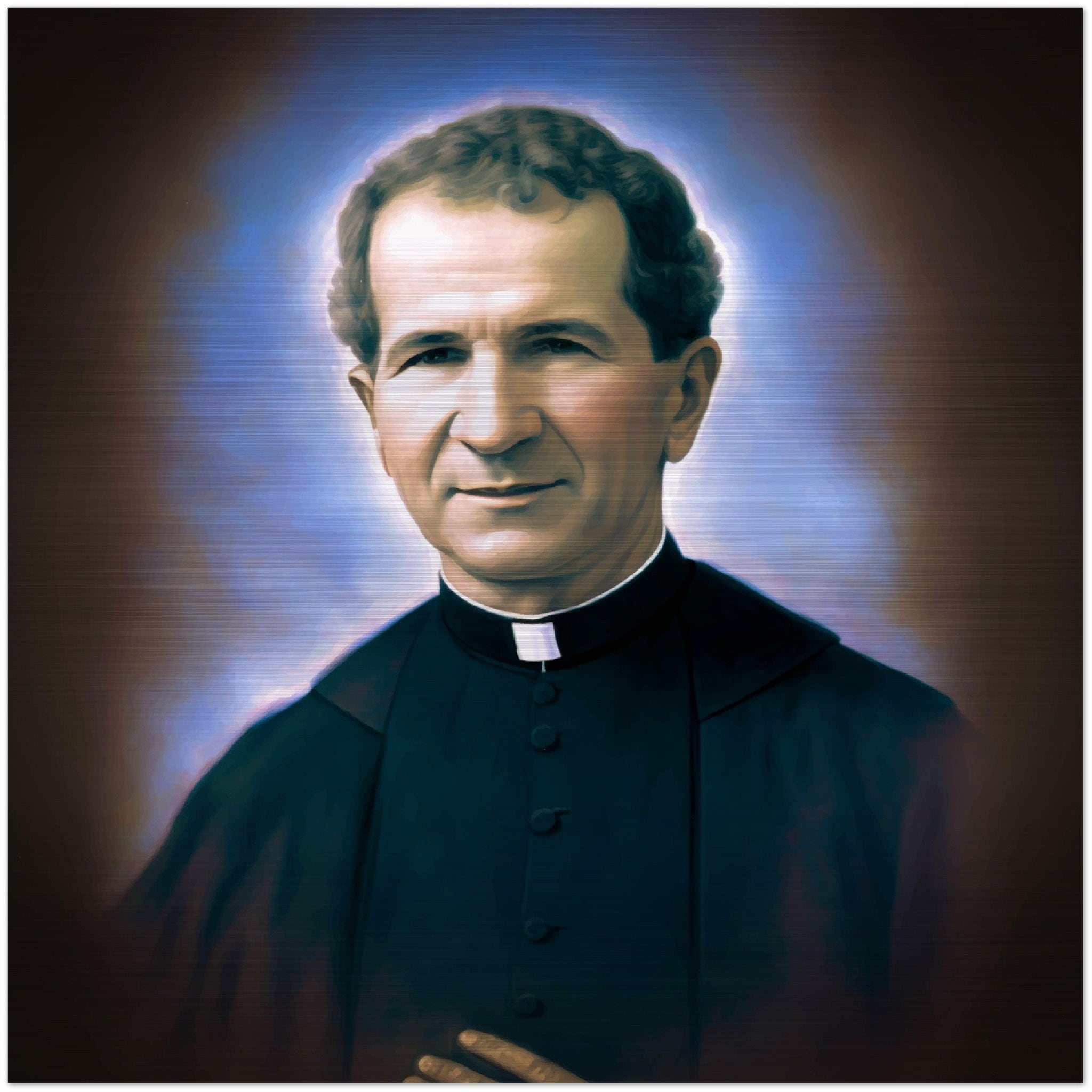 Don Bosco Brushed Aluminum Icon St. John Bosco Giovanni Melchiorre ...