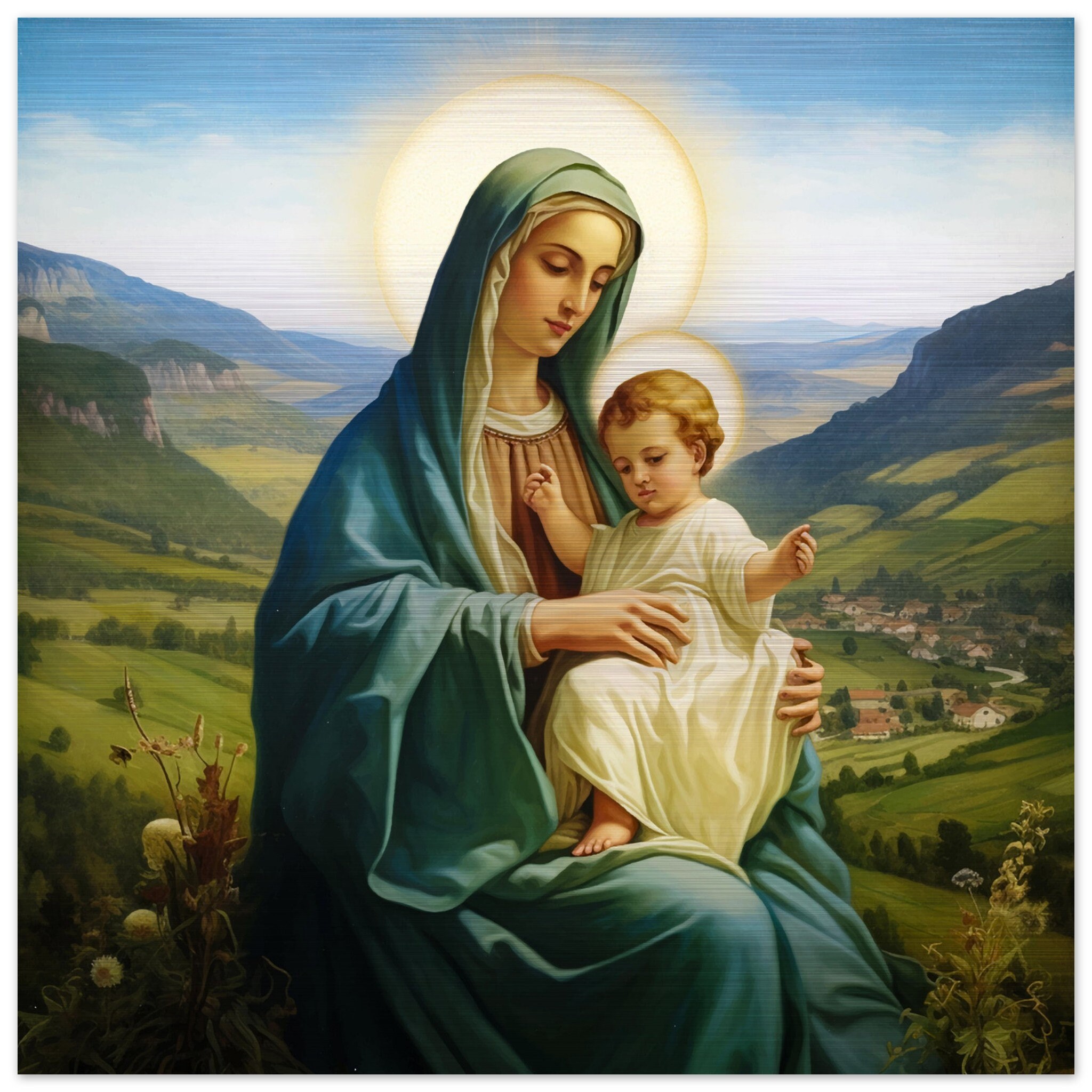 Salty Baby Jesus of Garabandal Icon Brushed Aluminum Salao Divine Child ...