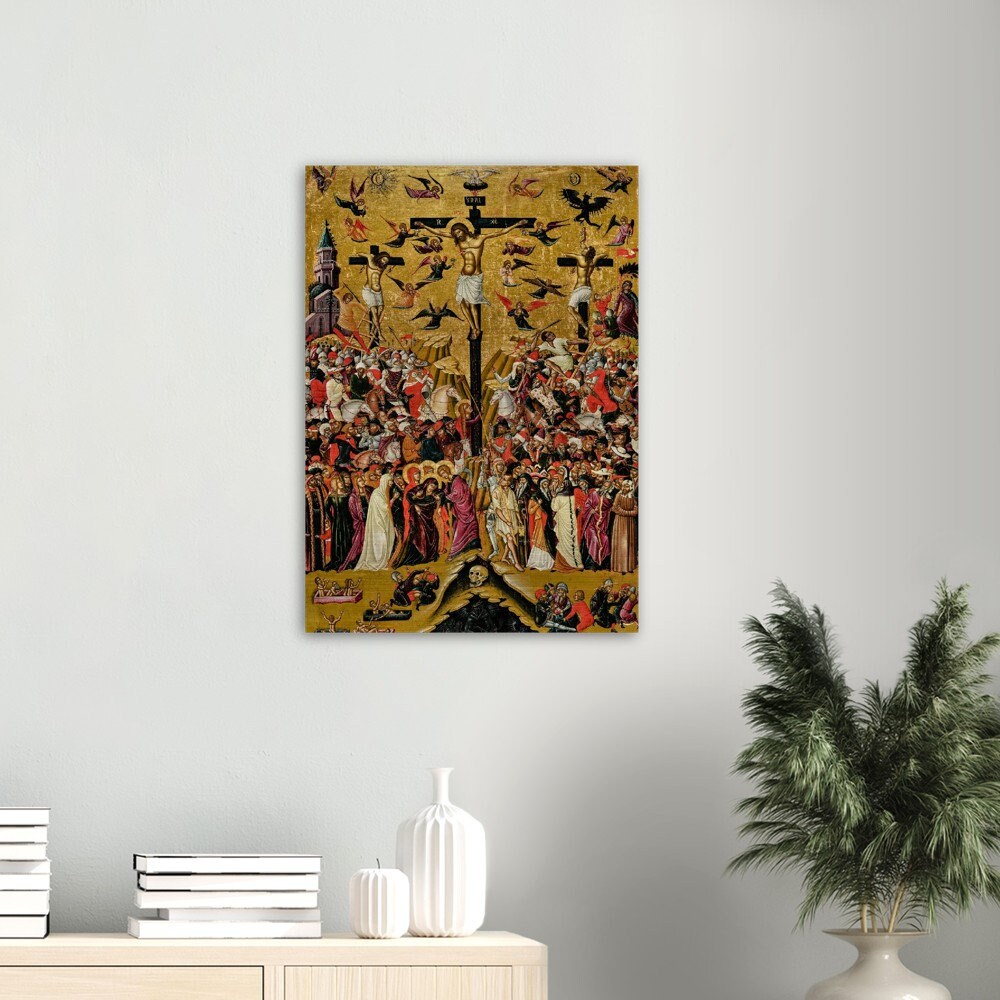 The Crucifixion Brushed Aluminum Print - Pavias Andreas - Our Lord ...