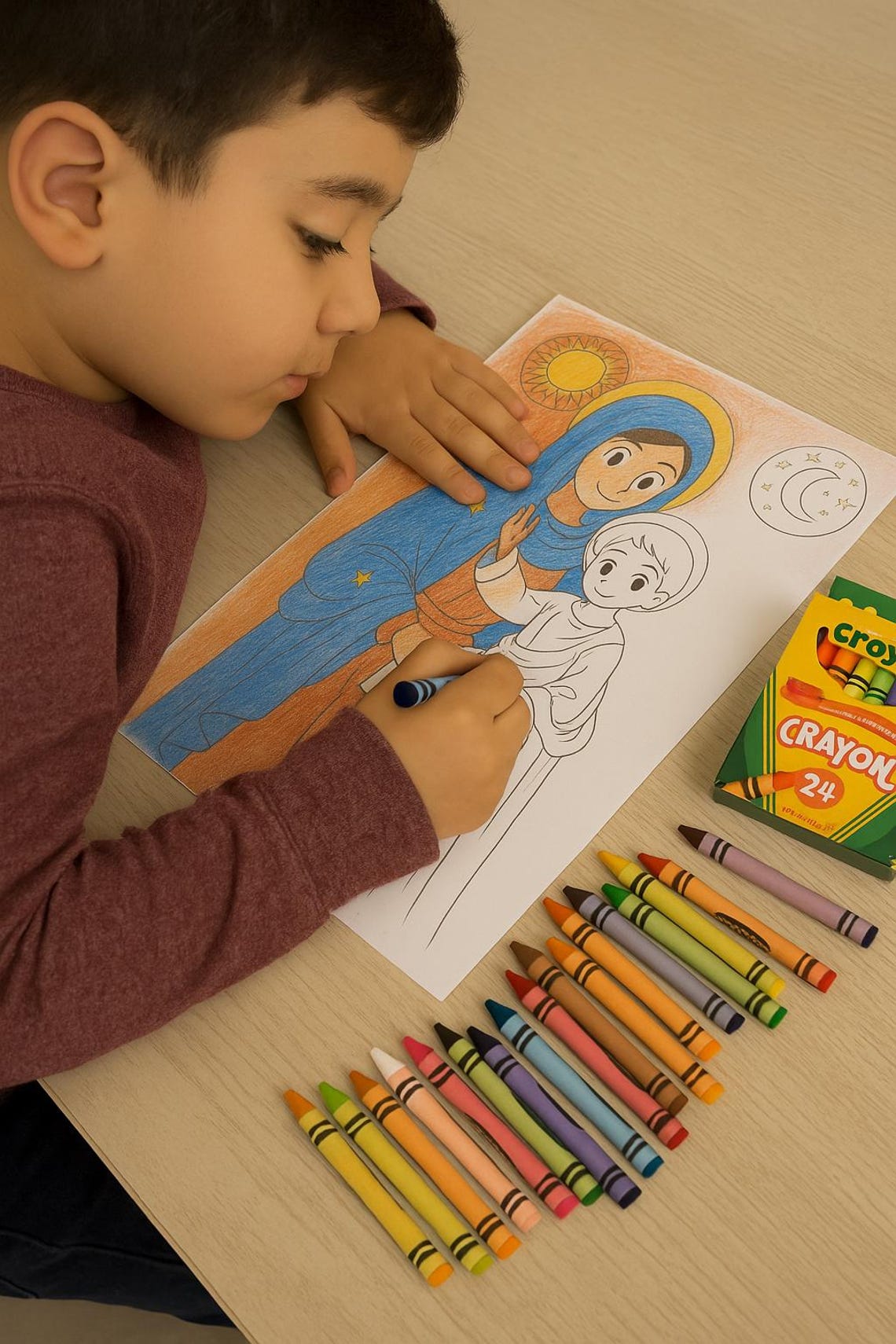 Our Lady of Elige Coloring Sheet PDF File - Etsy