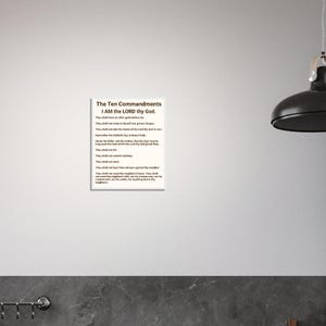 Framed Poster Ten Commandments Classroom - Texas S.B. 10 Compliant ...