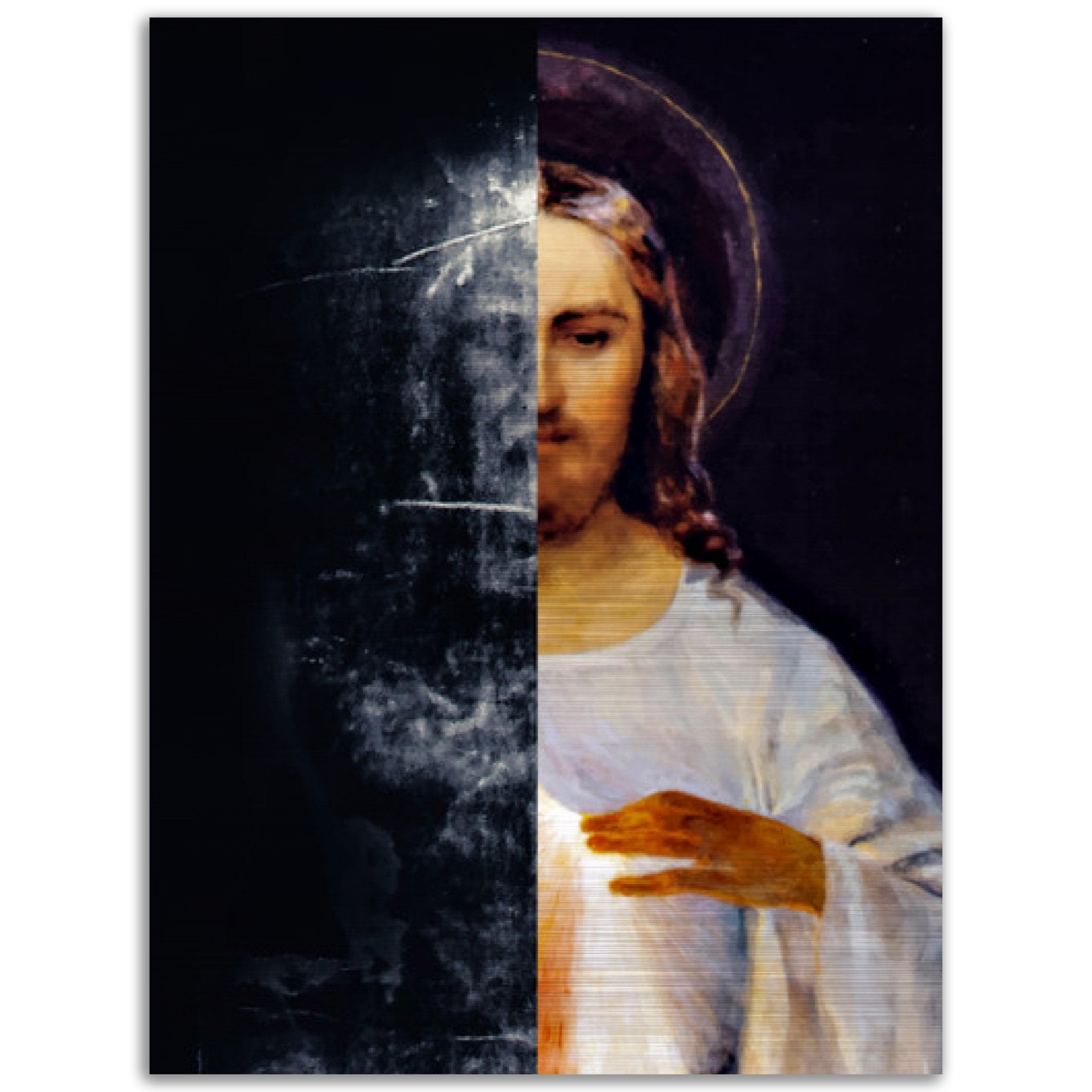 Divine Mercy and the Shroud of Turin Brushed Aluminum Icon Love and ...