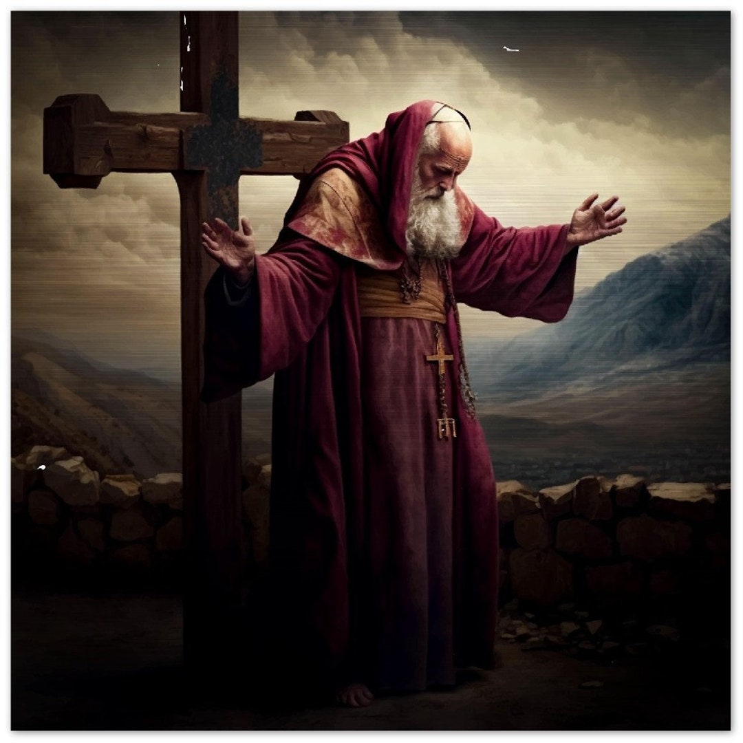 St Maron and the Maronites - Brushed Aluminum Icon Maronite Saint Mar ...