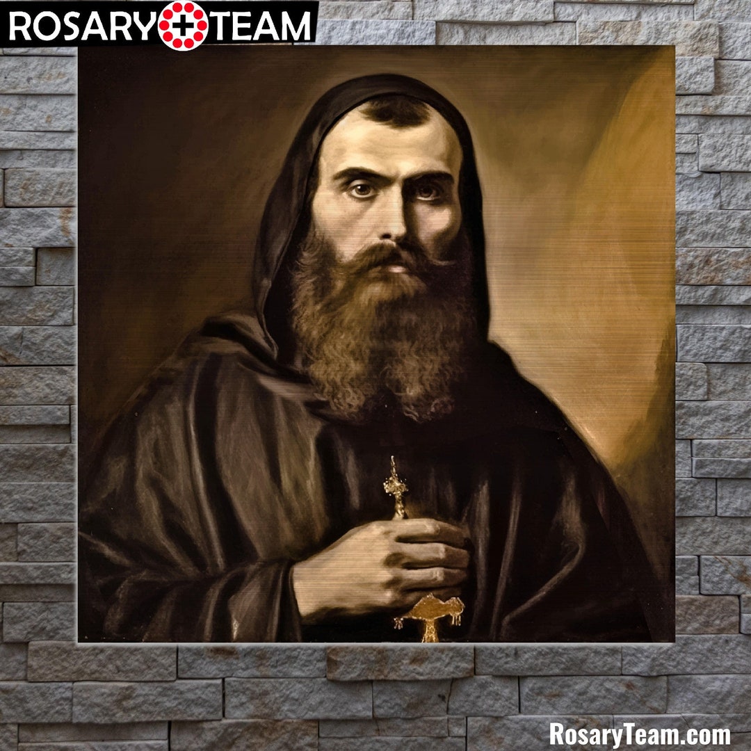 Brother Estephan Nehme Brushed Aluminum Icon Maronite Monk Stephen ...