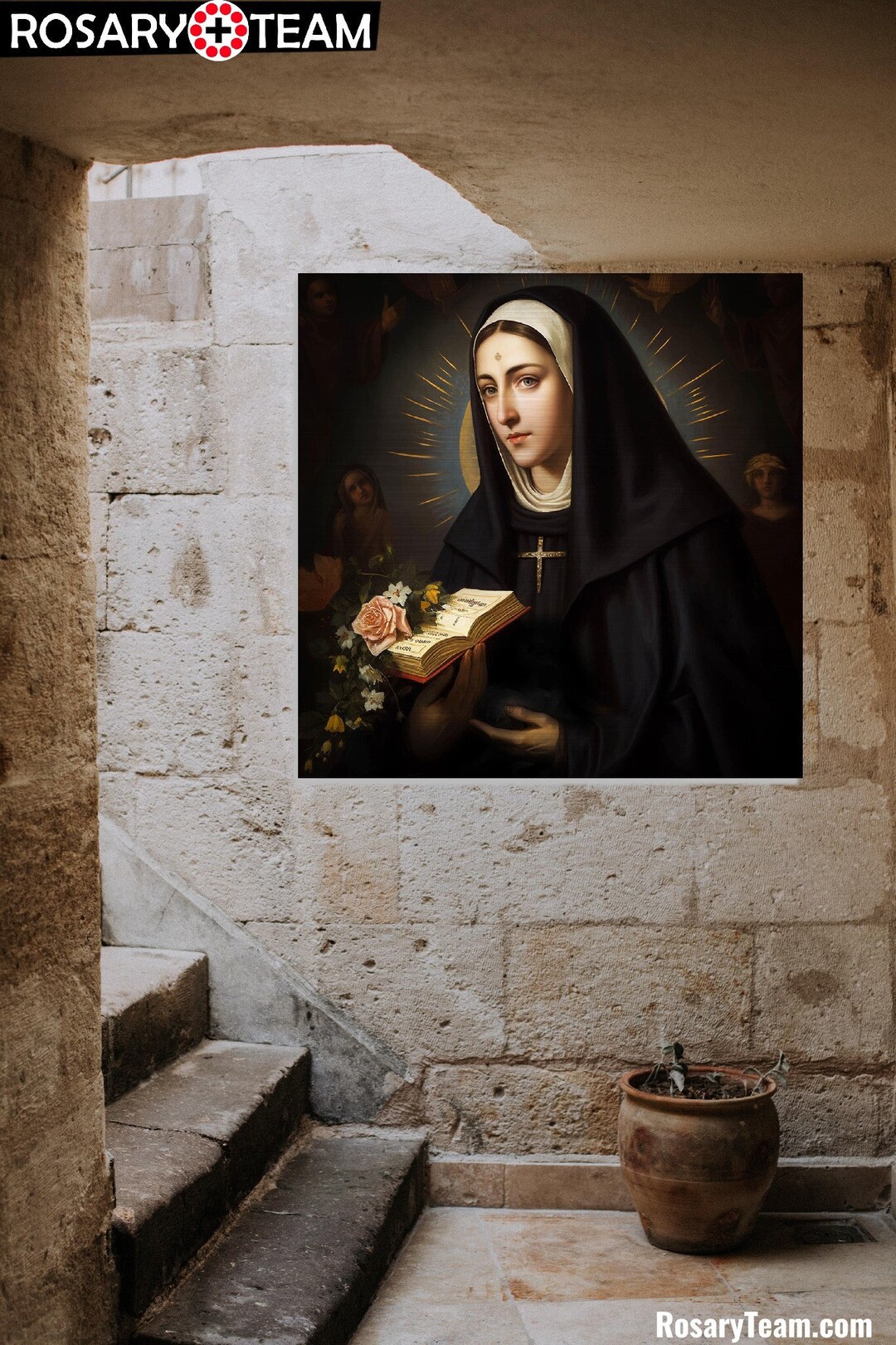 Saint Rita of Cascia Brushed Aluminum Icon Santa Rita - Etsy