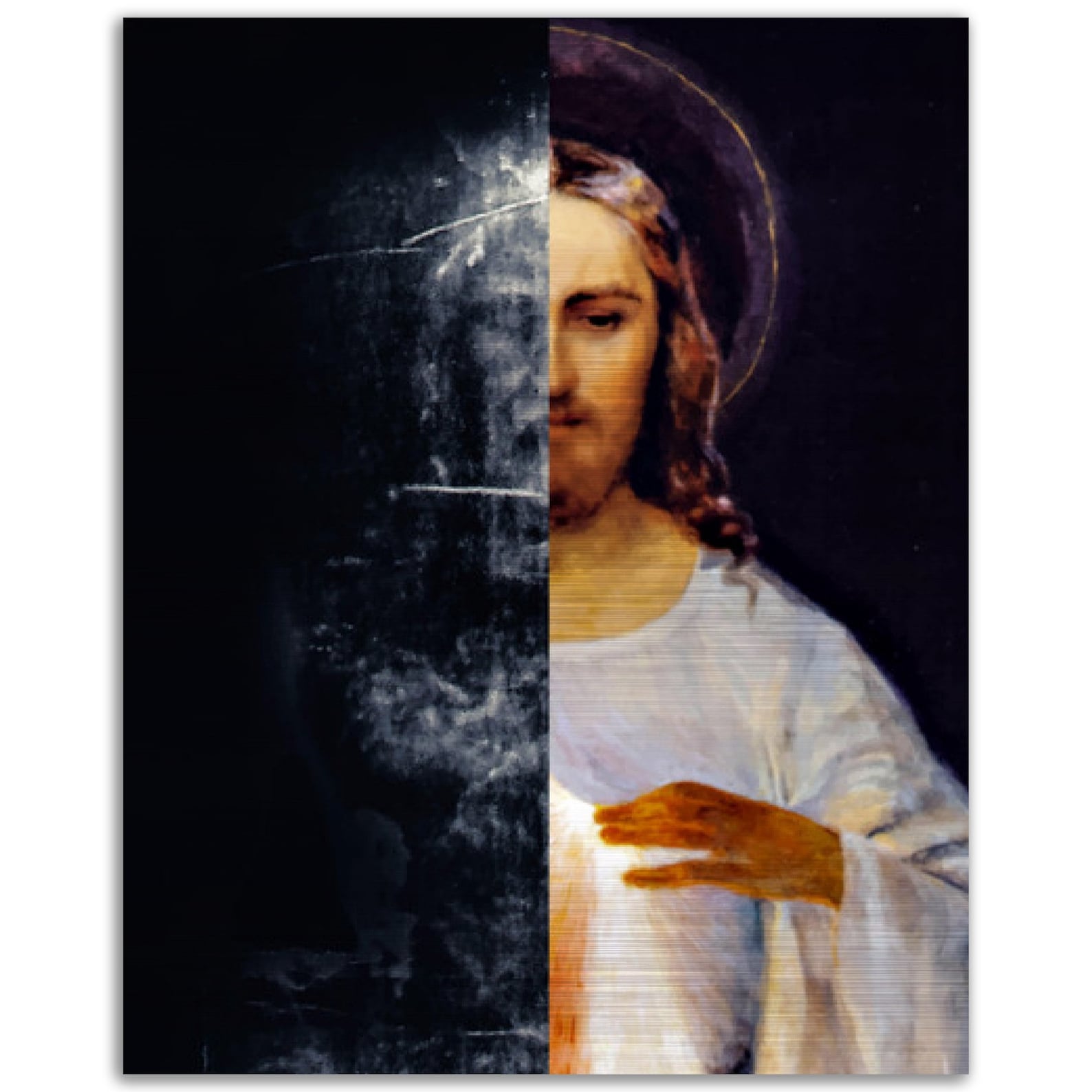 Divine Mercy and the Shroud of Turin Brushed Aluminum Icon Love and ...