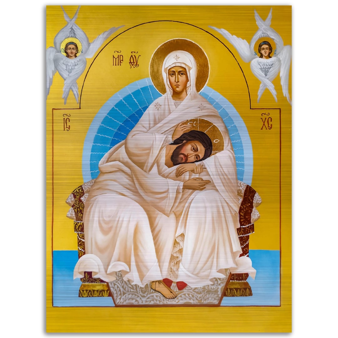 Mother of Humility Brushed Aluminum Icon Eastern Oriental Christian ...