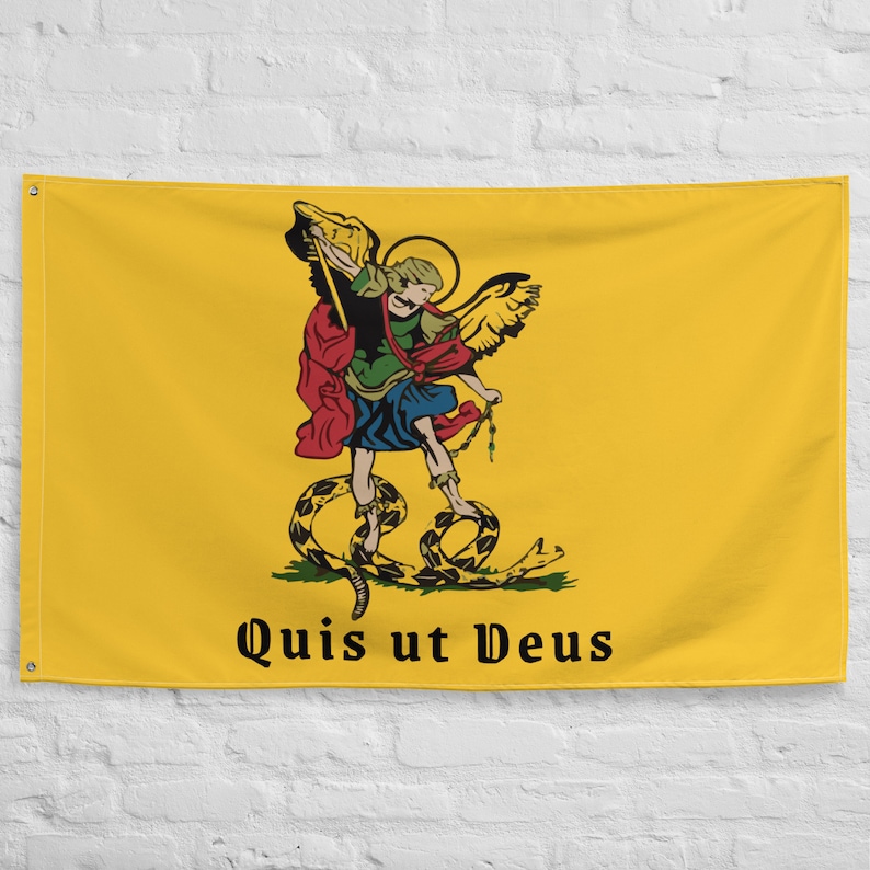 Holy Michael, the Archangel, Flag Quis Ut Deus - Who is Like God - Etsy