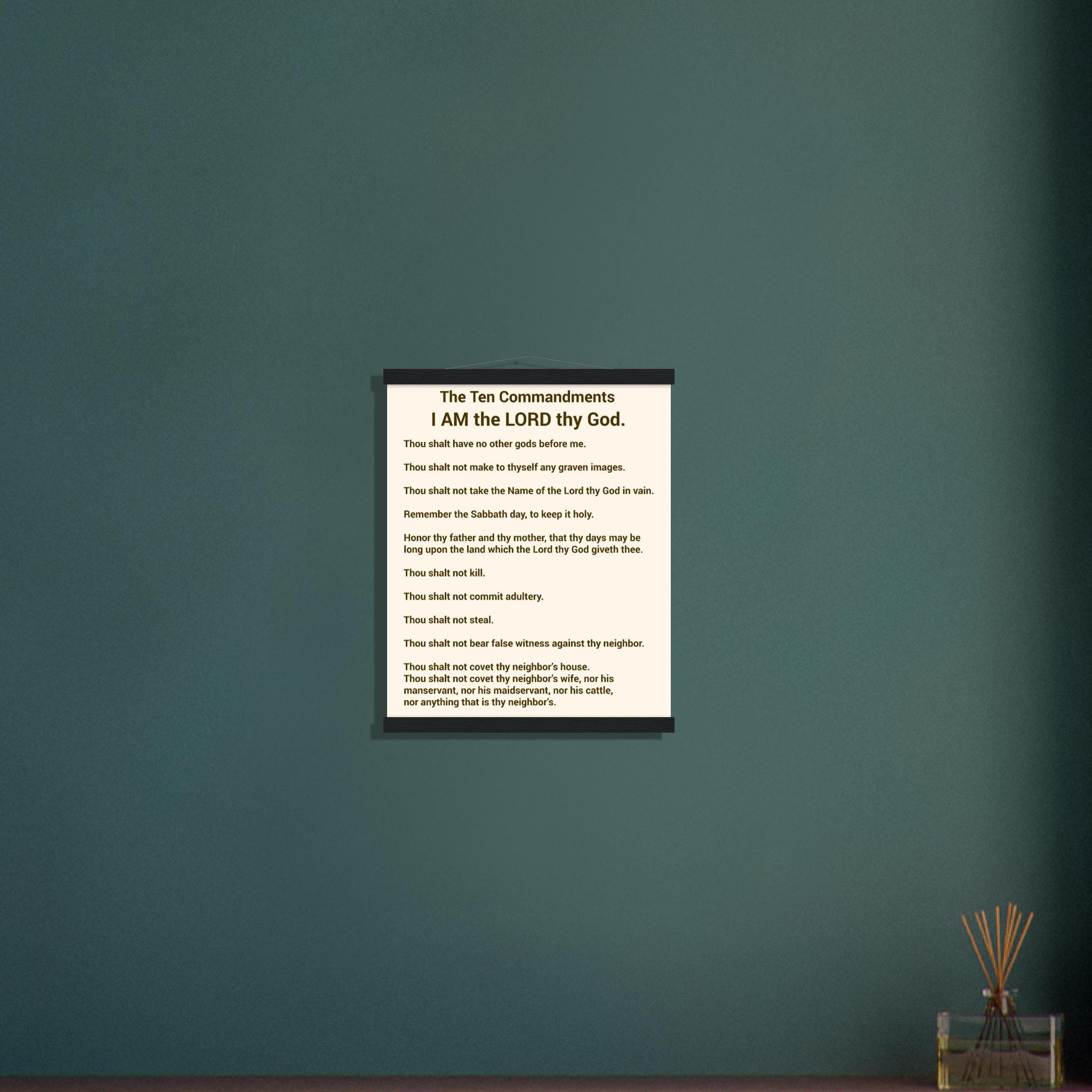 Ten Commandments 10 Classic Matte Paper Poster With Hanger Texas SB10 ...
