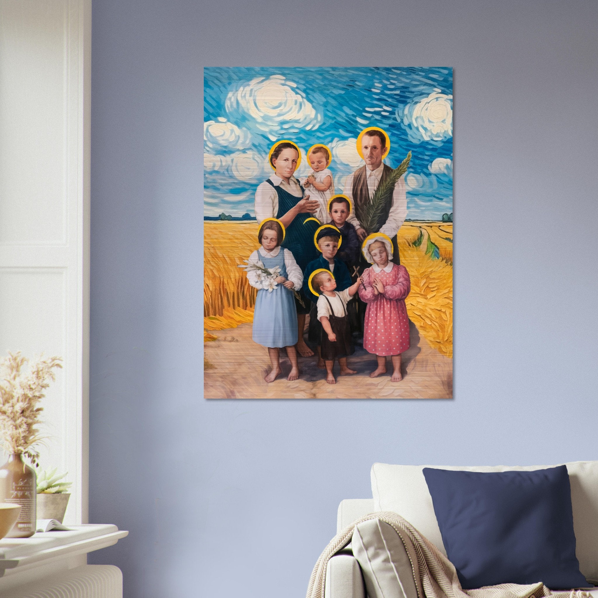 Icon of the Blessed Ulma Family Brushed Aluminum Ikona Błogosławiona ...