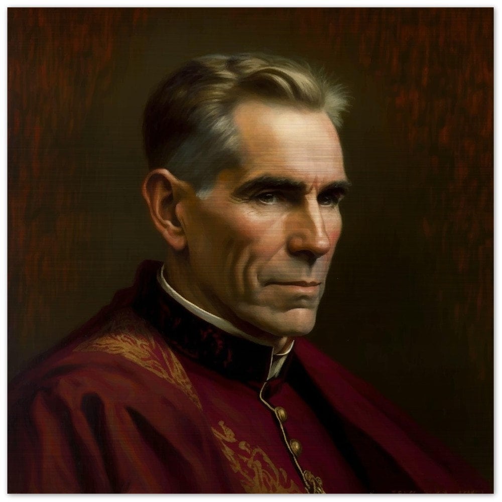 Archbishop Fulton J. Sheen Brushed Aluminum Icon Servant of God Blessed ...