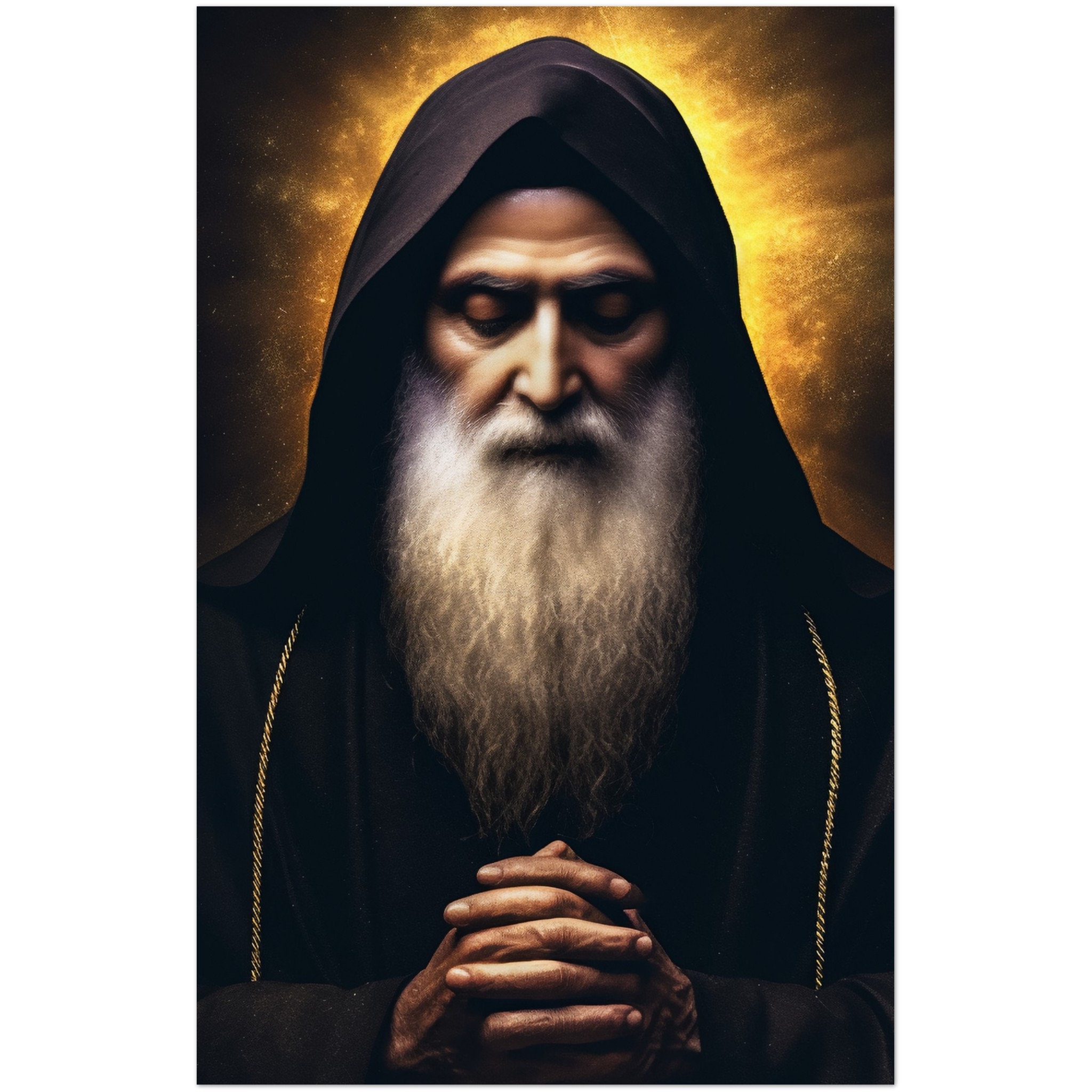 Mar Charbel Heart Full of Compassion Icon Silk Paper Print - Etsy