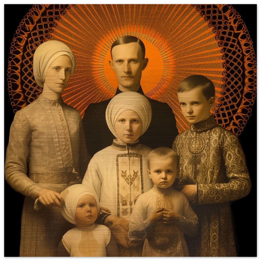 Family of Józef and Wiktoria Ulma Icon Brushed Aluminum Beatification ...