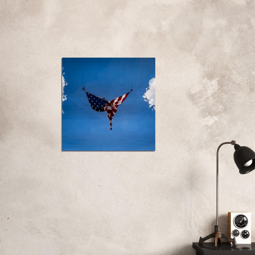 Angel of America Brushed Aluminum Print USA Flag in Rally Butler PA ...