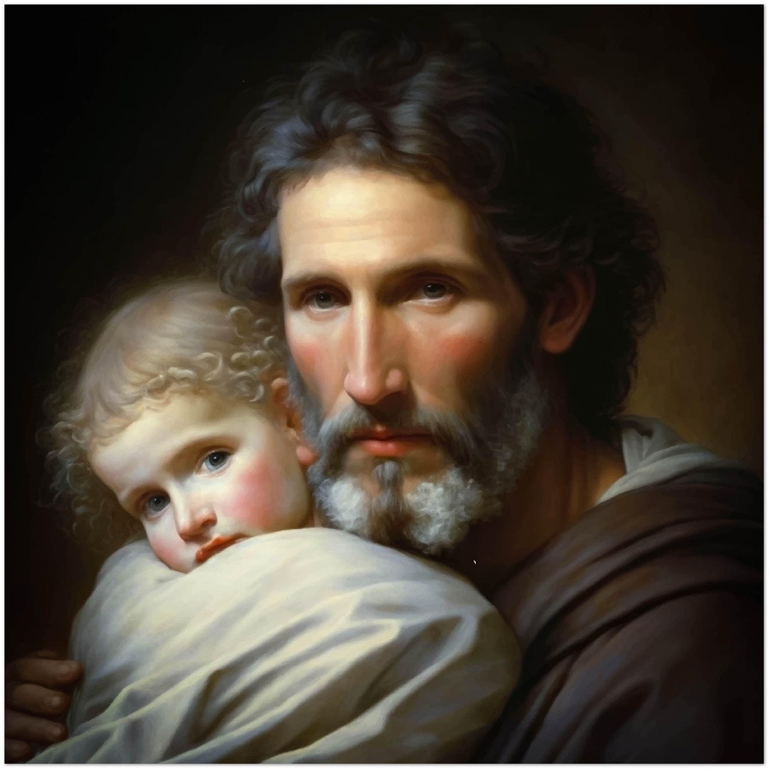 St Joseph and the Divine Child Silk Paper Print 10 Copies - Etsy