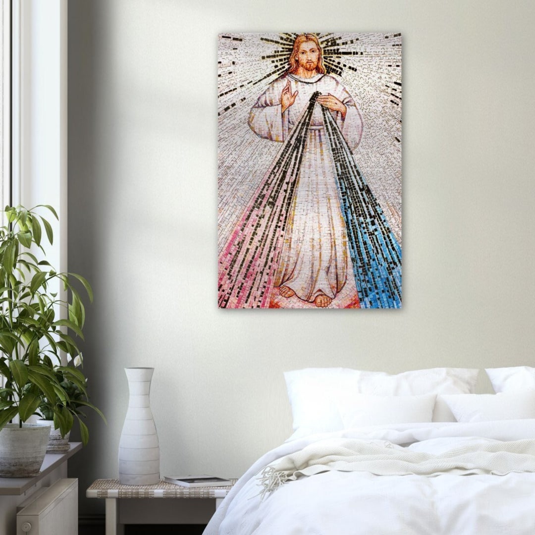 Divine Mercy Brushed Aluminum Icon Print - Our Lord Appeared to St ...