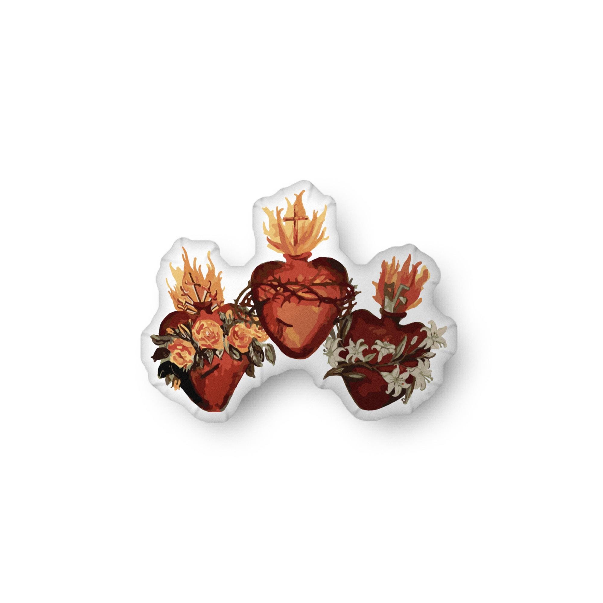 The Three Hearts of the Holy Family Jesus Mary and Joseph Custom-shaped ...