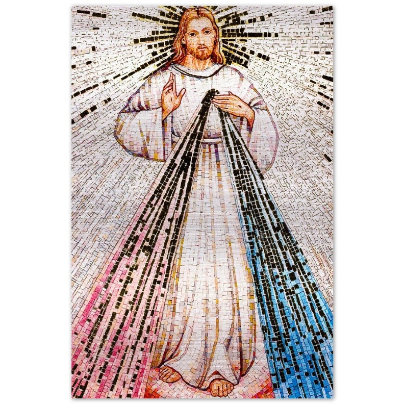 Divine Mercy Brushed Aluminum Icon Print - Our Lord Appeared to St ...