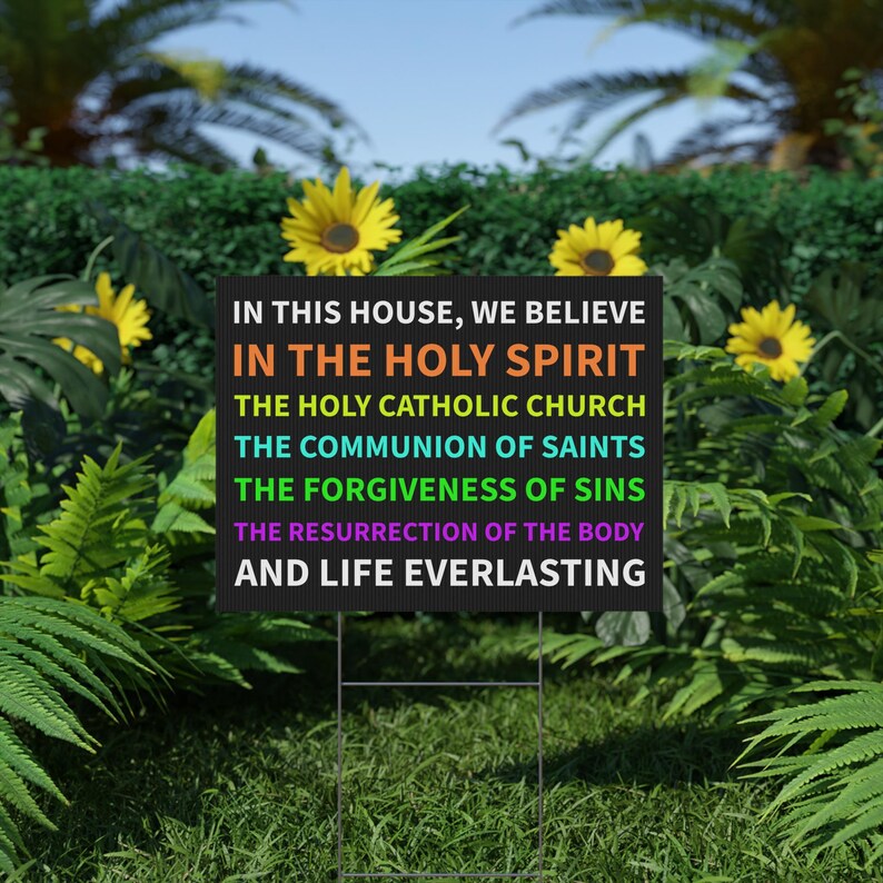 Plastic Yard Sign in This House, We Believe in the Holy Spirit + Anti ...