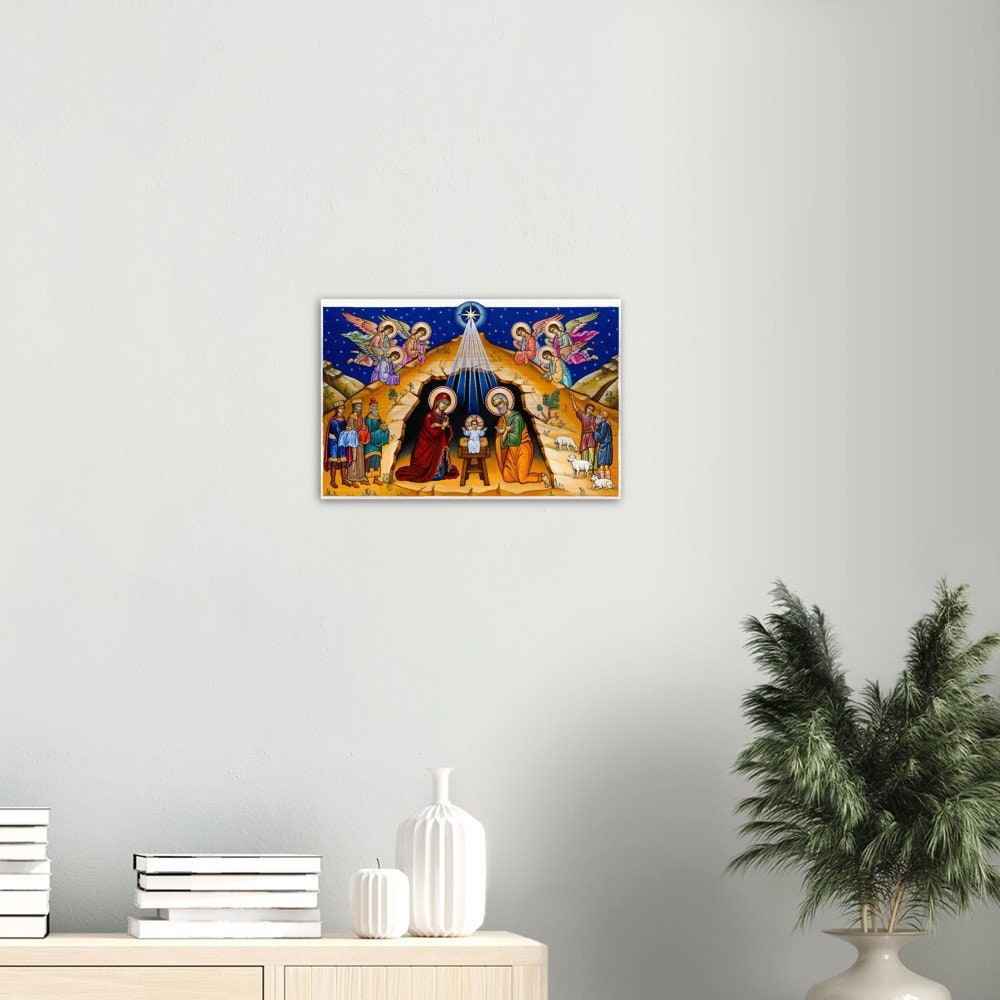 Nativity Icon - Brushed Aluminum Print - Etsy