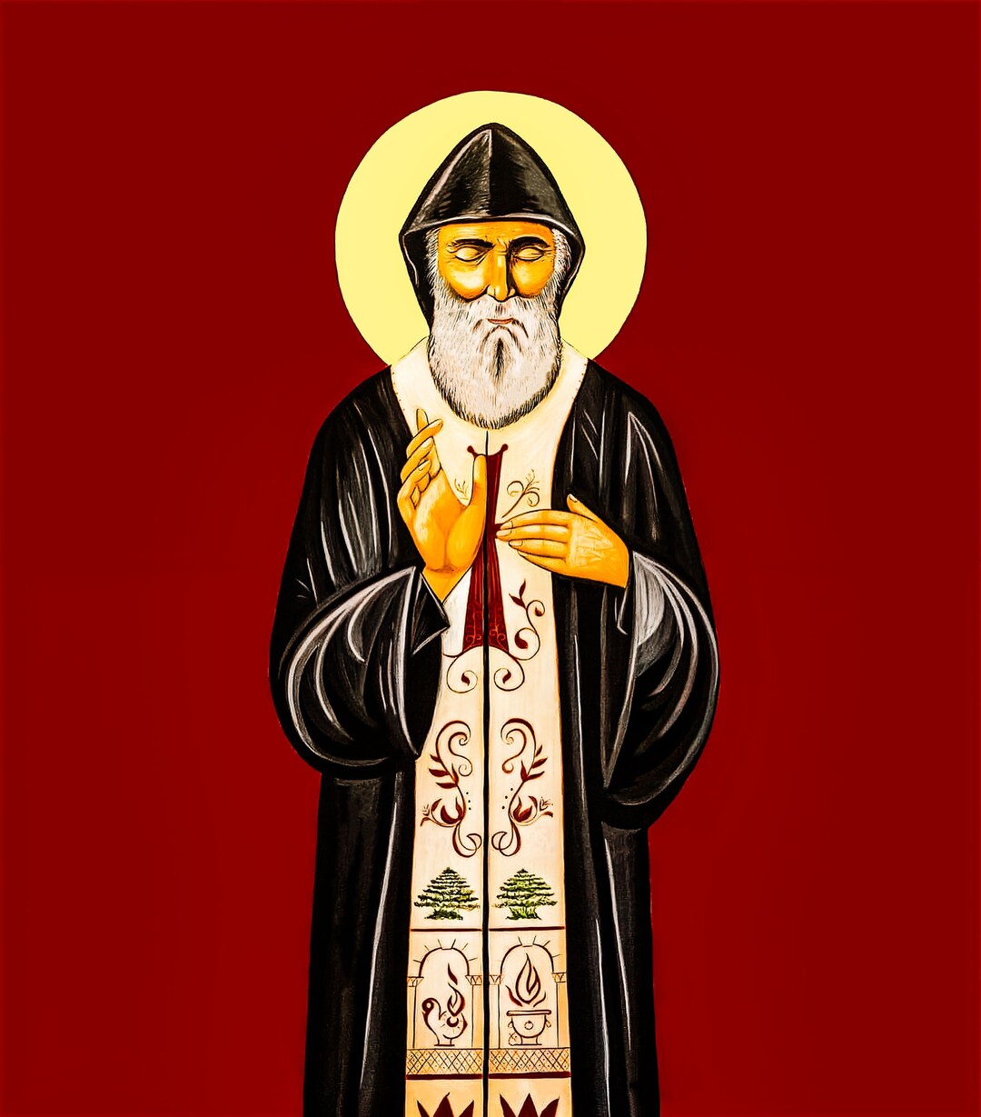 Saint Sharbel Makhlouf Lebanese Maronite Priest Icon - Wood Plaque - Etsy