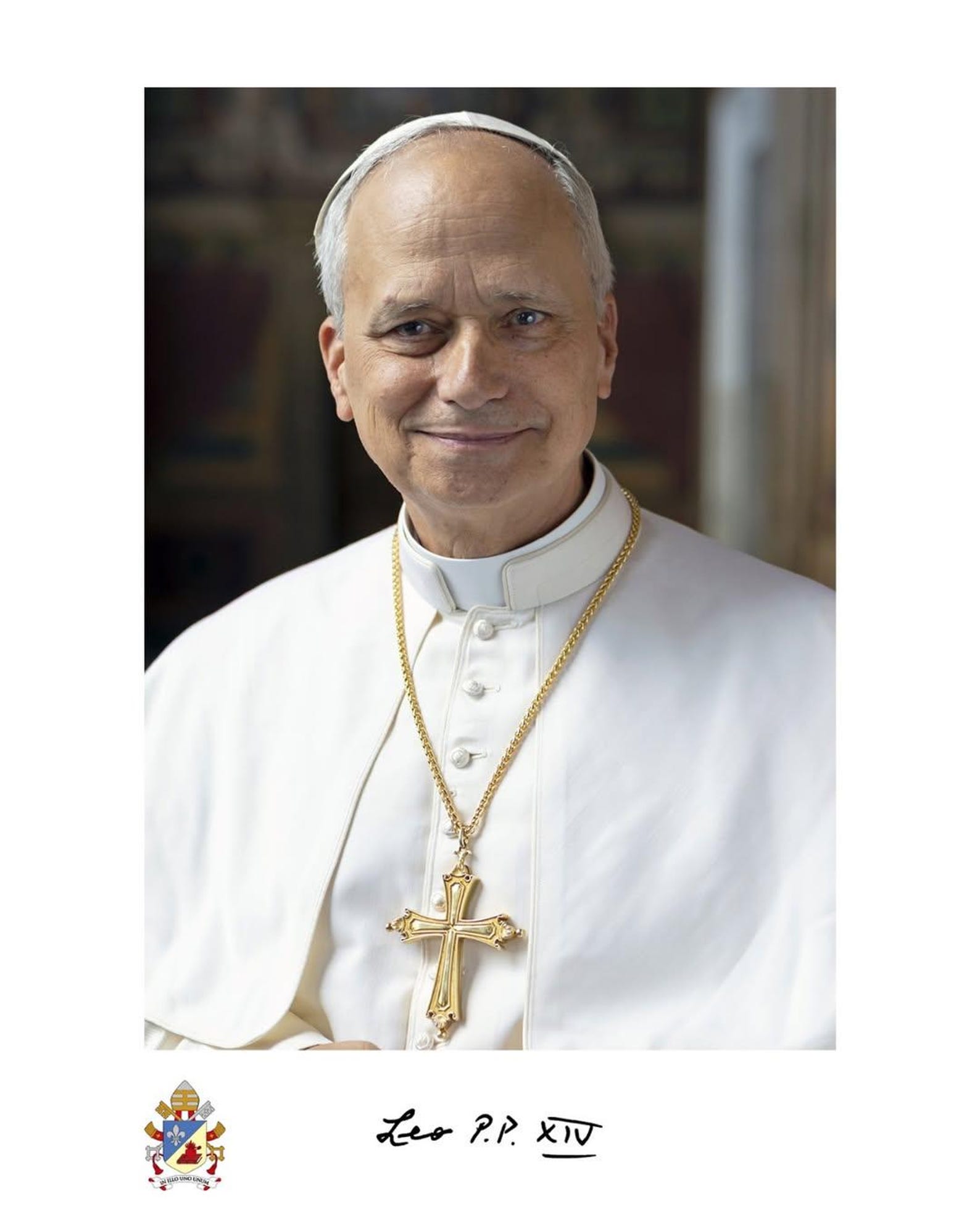 Portrait of Pope Leo XIV Our Holy Father of the Catholic Church Vicar ...