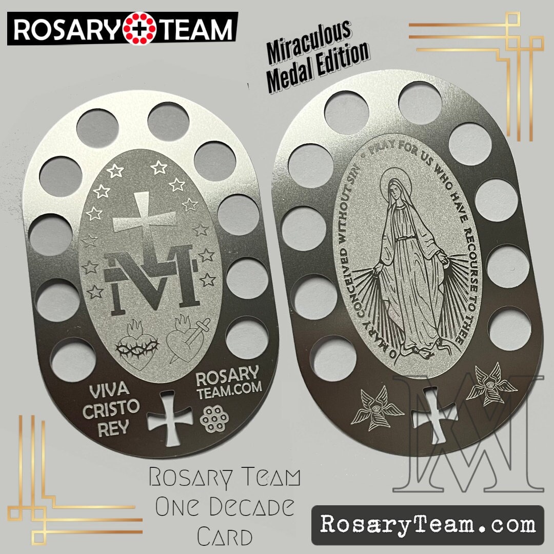 Rosary Team One Decade + Rosary Card + Catholic Wallet Rosary ...