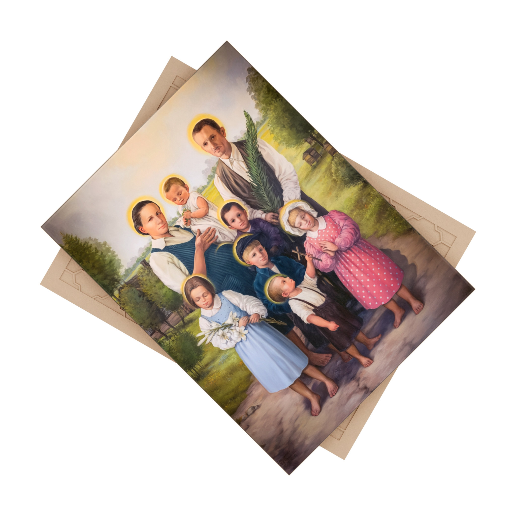 Beatification of the Ulma Family Ceramic Icon Tile Size 6" × 8 ...