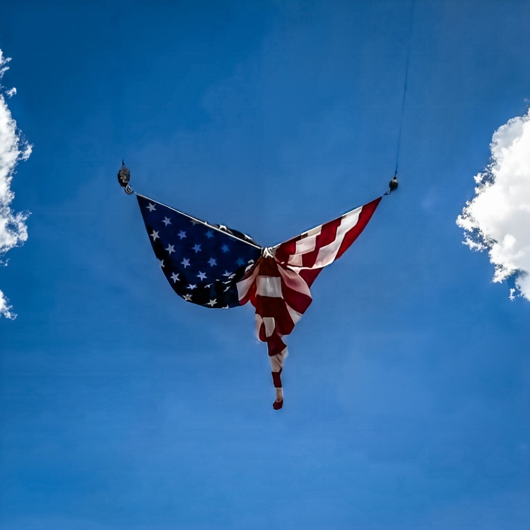Angel of America Brushed Aluminum Print USA Flag in Rally Butler PA ...